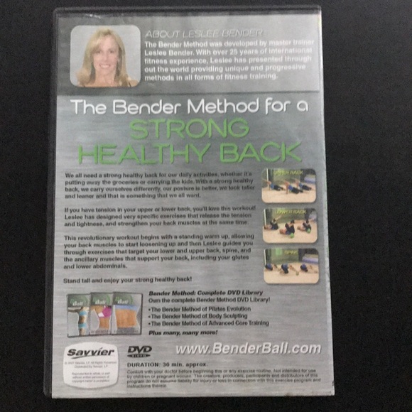 Savvier | Other | Strong Healthy Back By Bender Ball Dvd | Poshmark